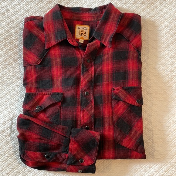 Resistol | Shirts | Resistol Double R Flannel Plaid Western Shirt ...
